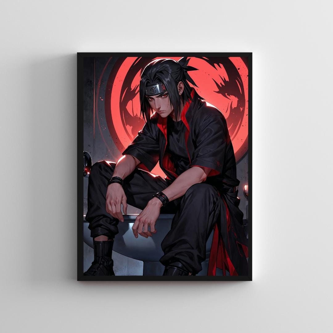 Toilet Series Wall Art 5, Itachi Poster, Funny Naruto Bathroom Print ...