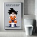 Chibi Goku Toilet Art, Funny Bathroom Decor, Dragon Ball Bathroom Print ...