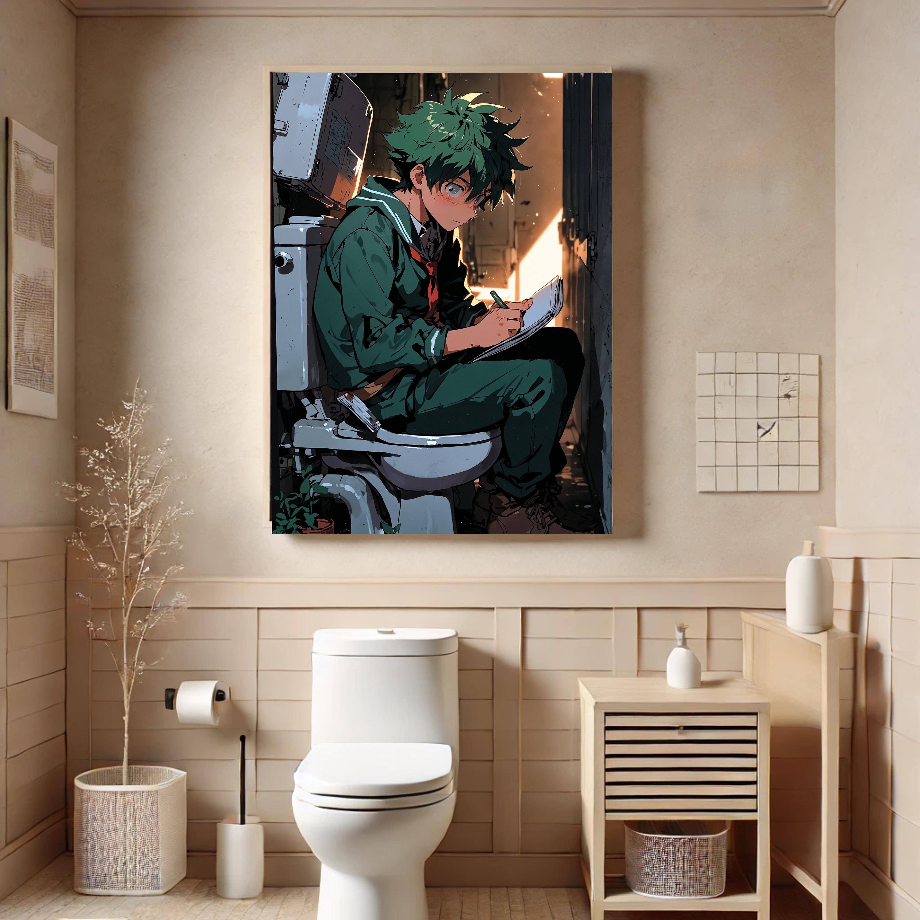 Anime Toilet SERIES 12 deku Fan Art Print, My Hero Academia Fan Art ...