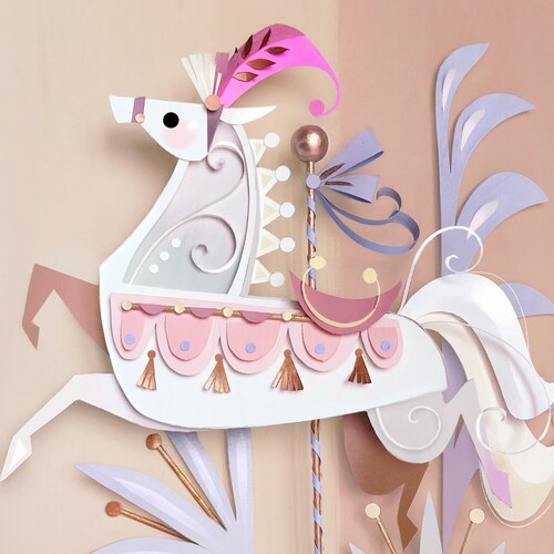 Carousel Pegasus Print - Etsy