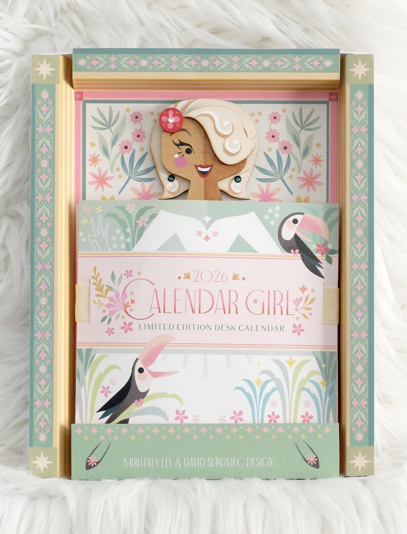 2026 Calendar Girl #162 of 300 - Blonde With Flower - Etsy