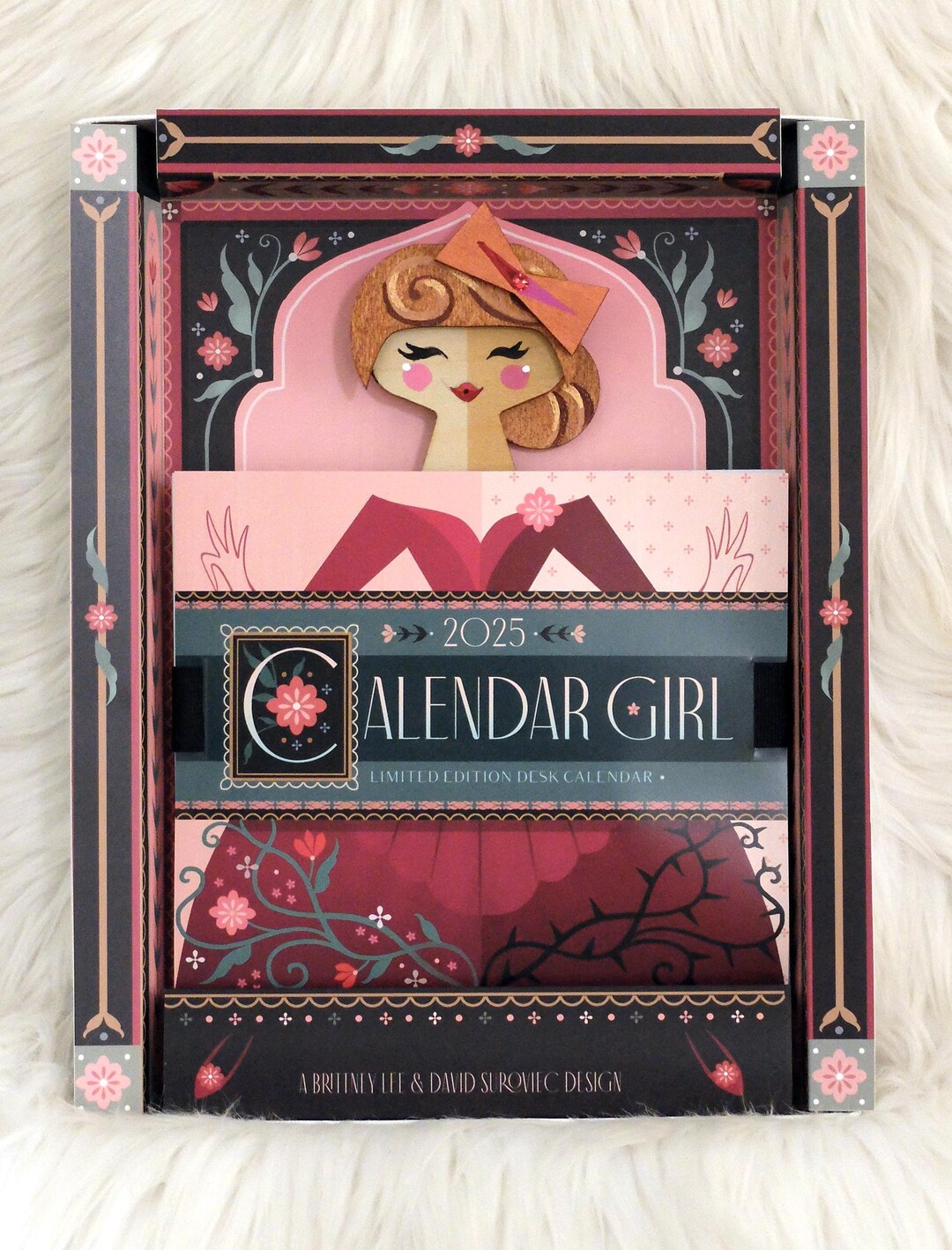 2025 Calendar Girl #446 of 500 - Redhead With Bow - Etsy