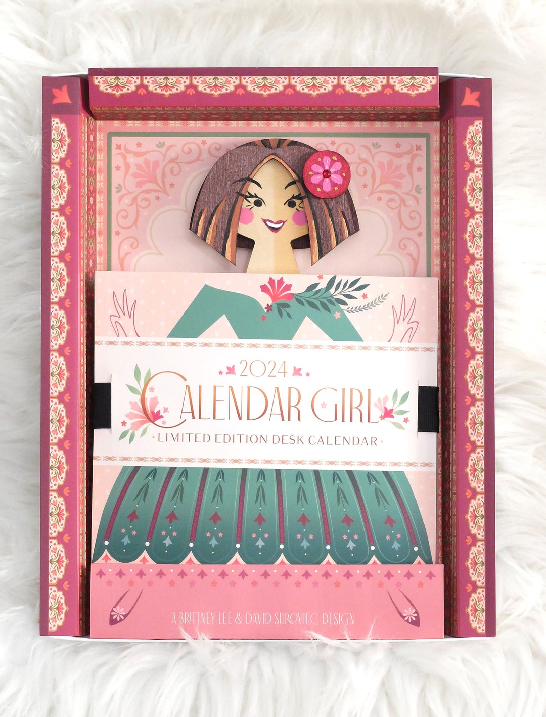 2024 Calendar Girl 413 of 500 Brunette With Flower - Etsy