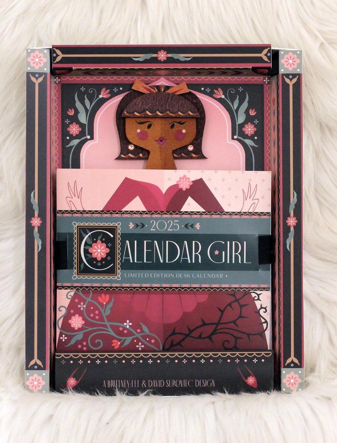 2025 Calendar Girl #210 of 500 - Brunette With Bow - Etsy