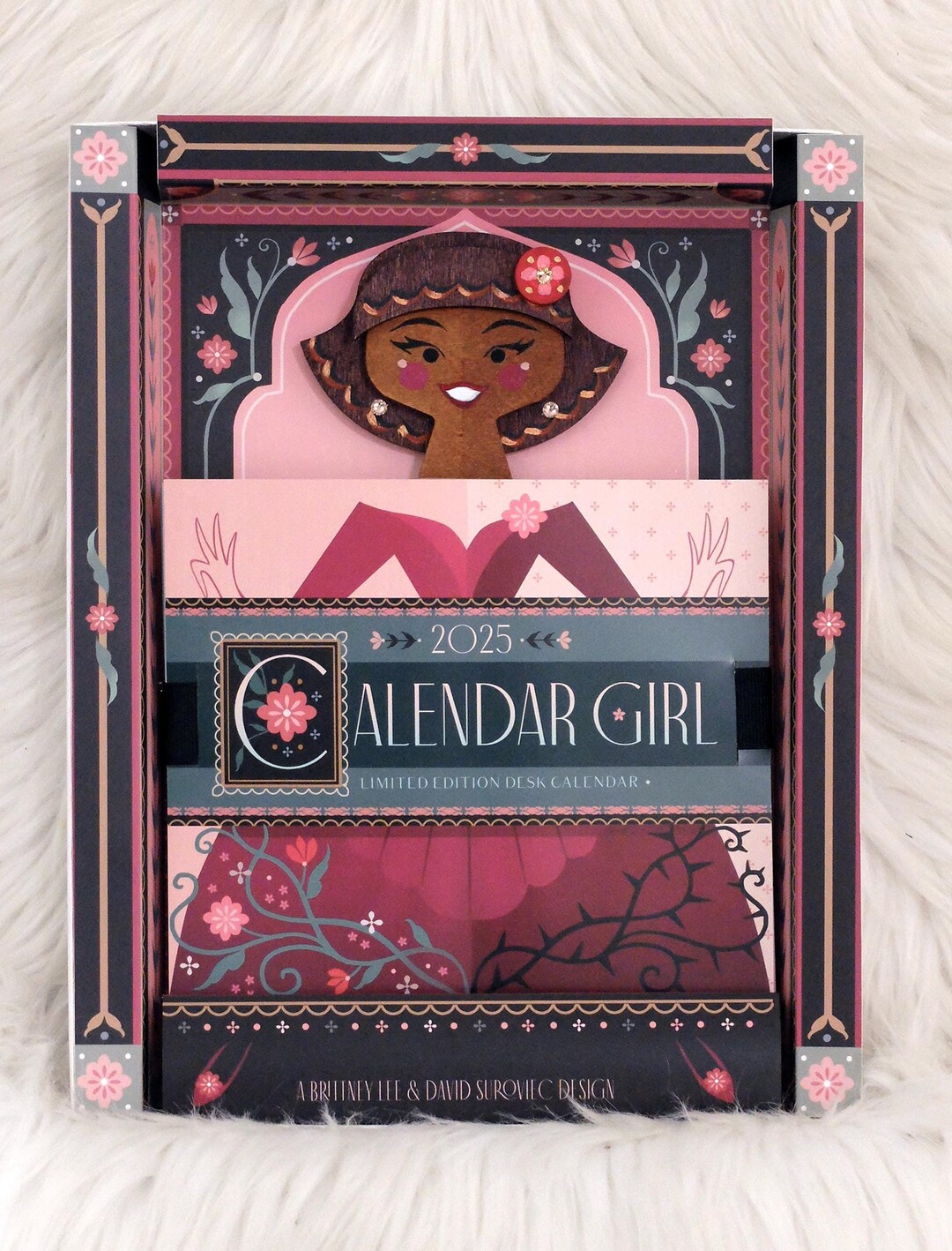 2025 Calendar Girl #285 of 500 - Brunette With Flower - Etsy