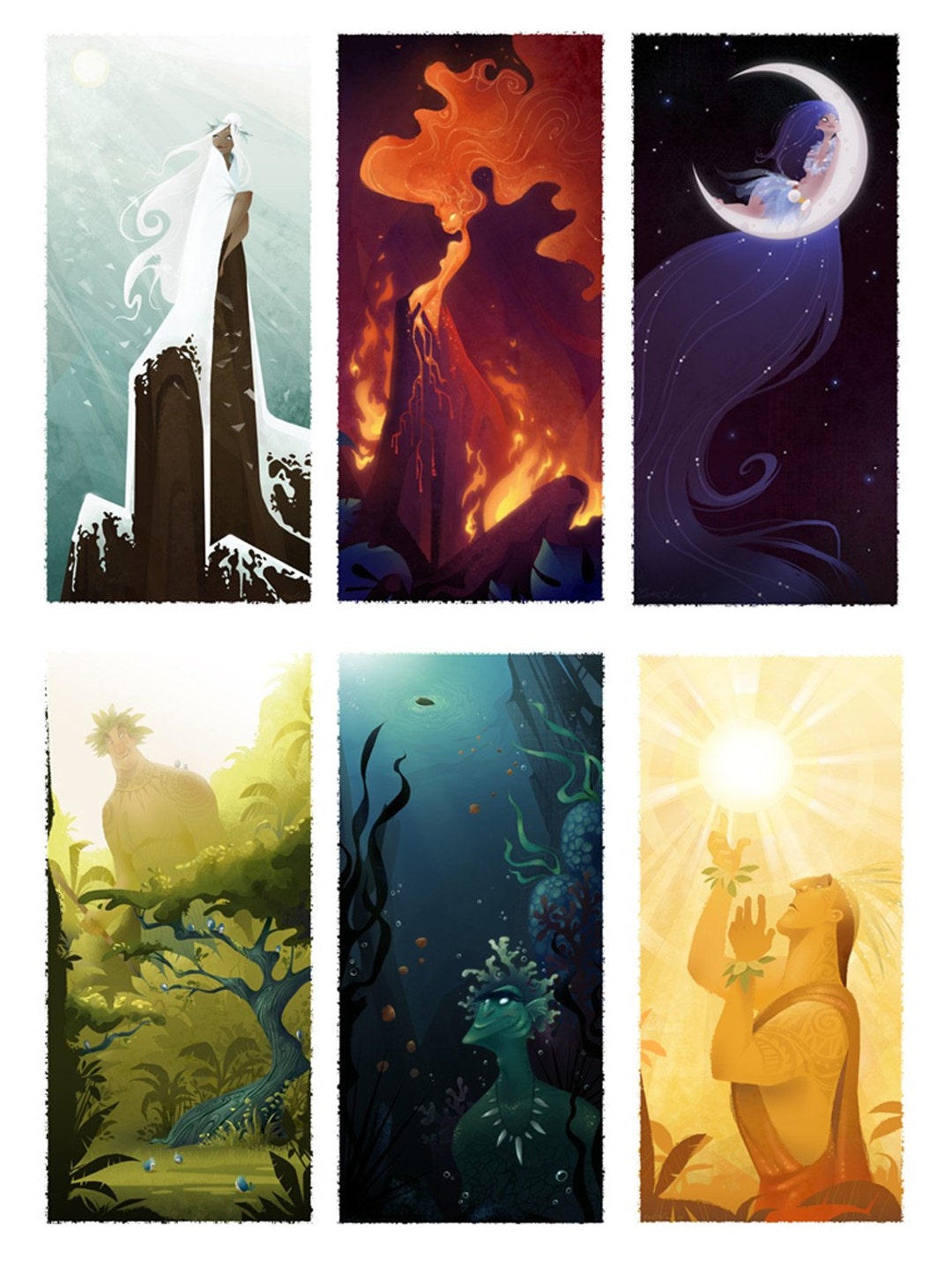 Set of 6 Hawaiian God Prints - Etsy