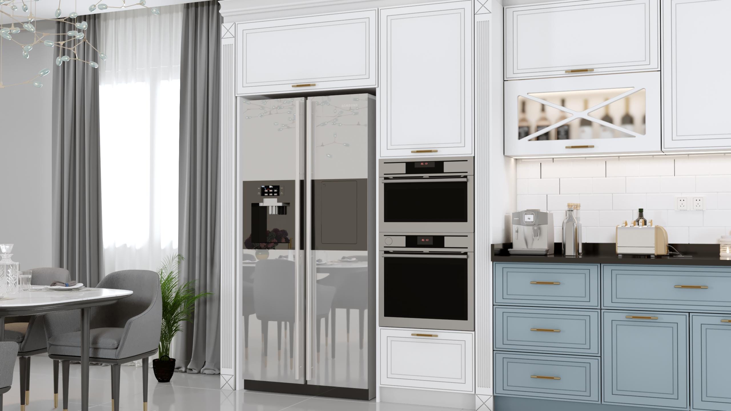 3D Kitchen Modelling, Interior Design, Realistic Render, 3D Rendering ...