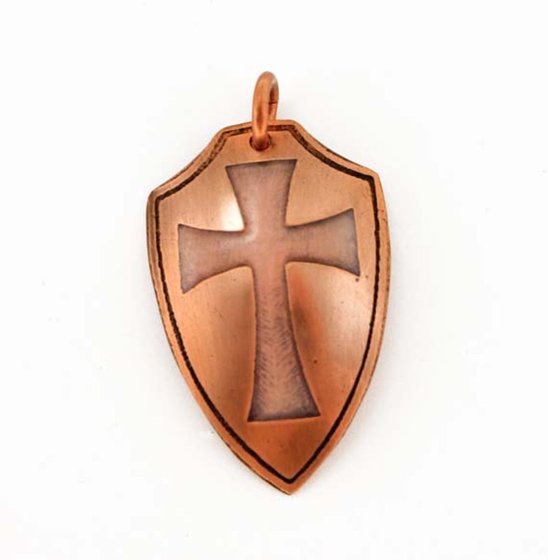 Shield Pendant Cross Pendant Cross Shield Templar Cross - Etsy