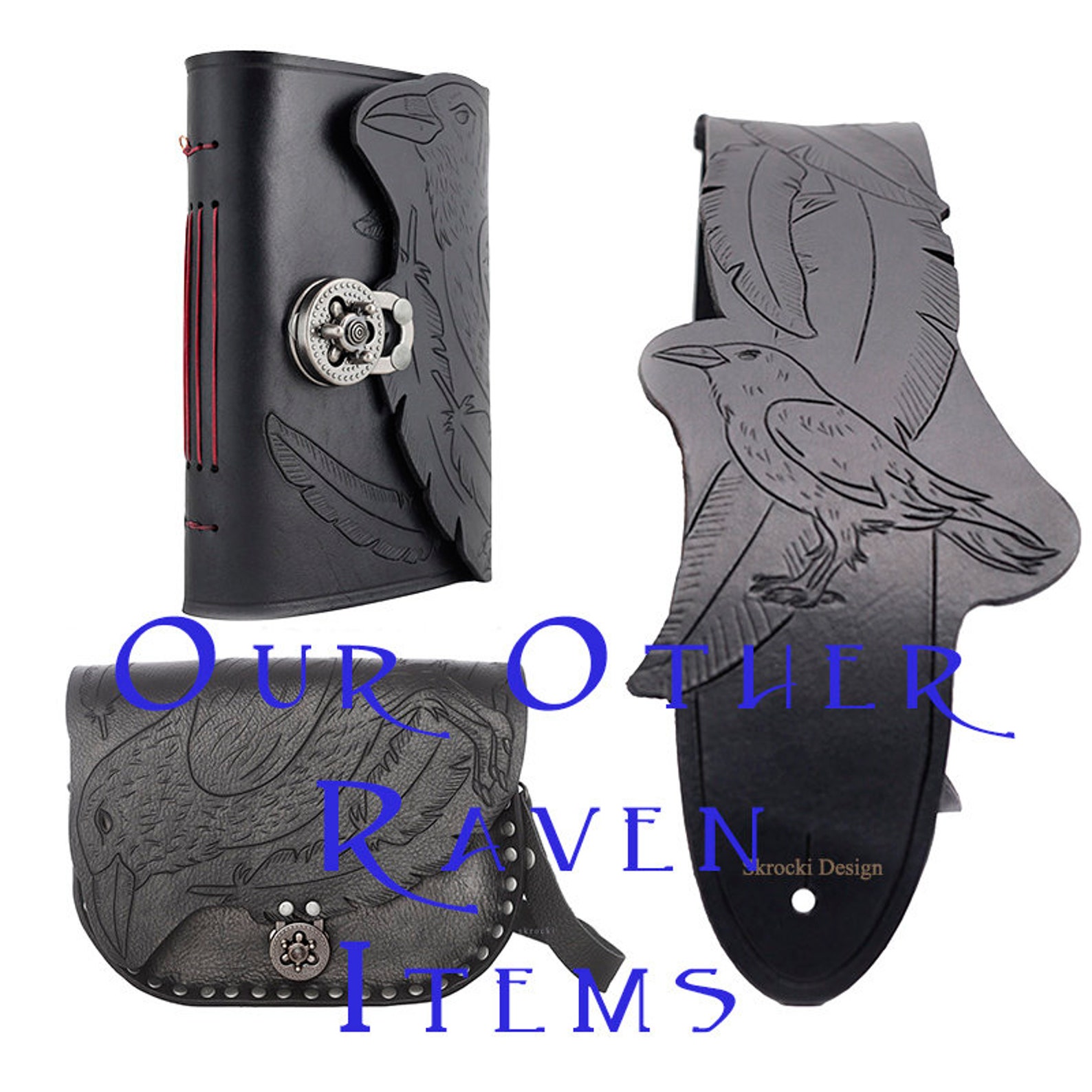 Raven Book, the Raven Book, Raven Leather Journal, Raven Skull, Claw ...