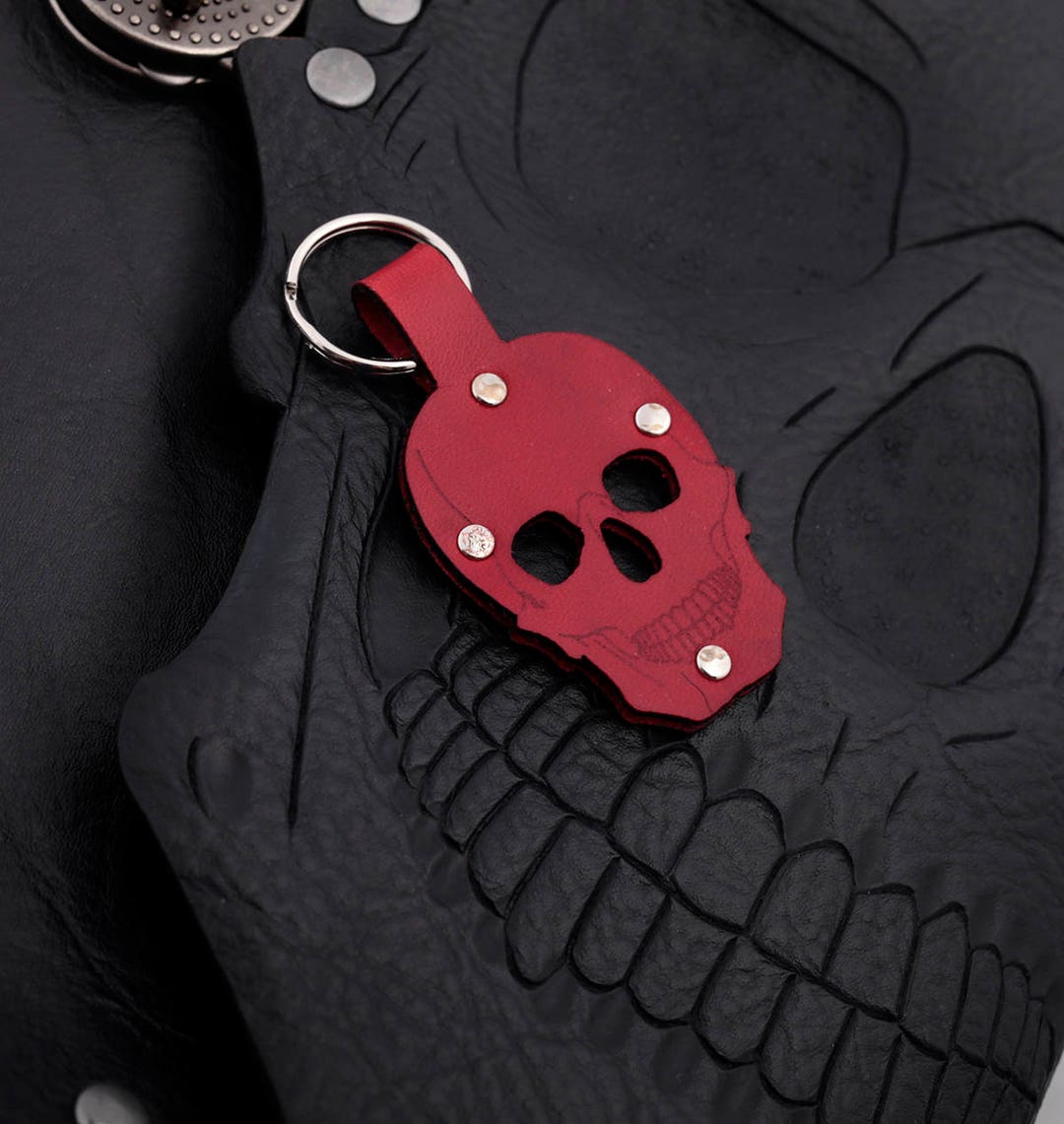 Skull Keychain, Halloween Keychain, Custom Keychain, Engraved Keychain ...