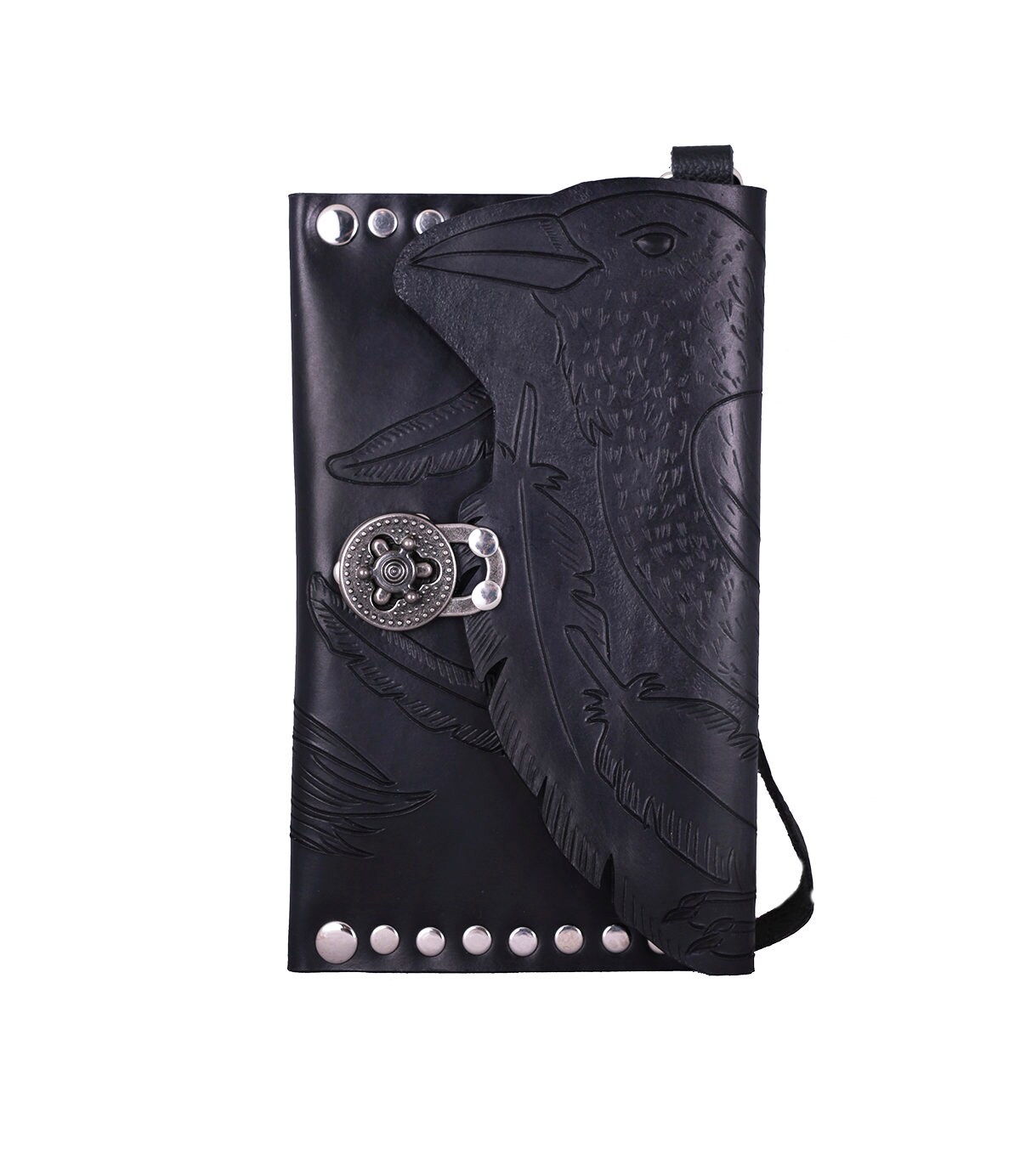 Gothic Raven, Raven Purse, Leather Raven, Small Clutch Wallet, Raven ...