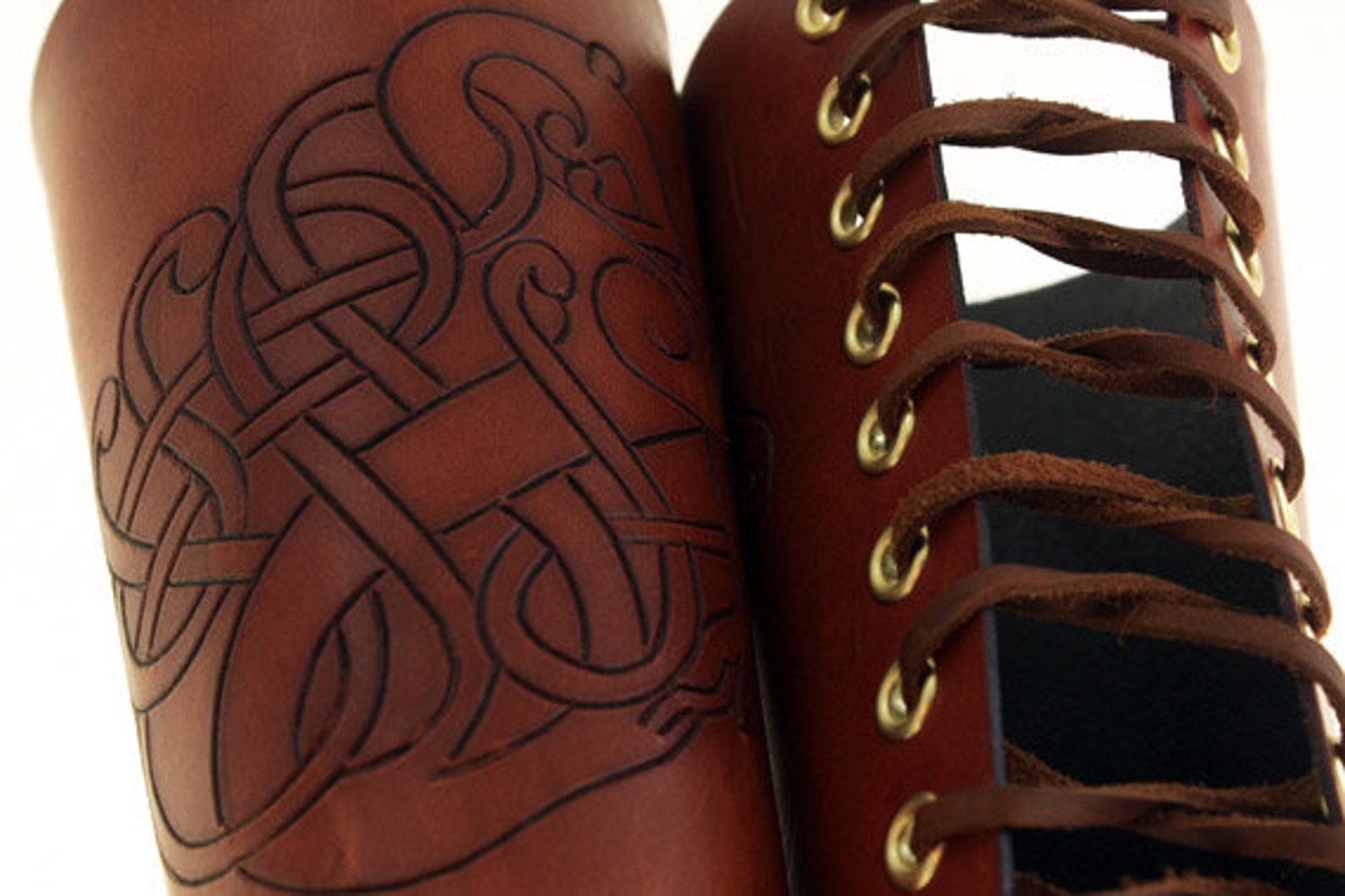 Leather Gauntlet Viking Norse Leather Gauntlet Celtic - Etsy