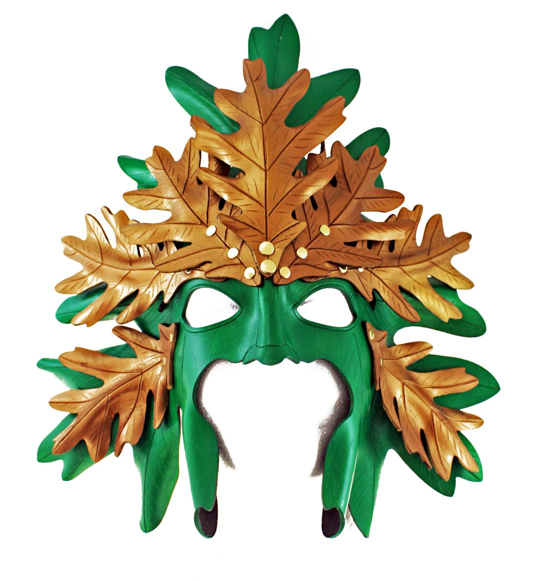 Green Man Mask, Medieval Mask, Greenman, Tree Mask, Green Masquerade ...