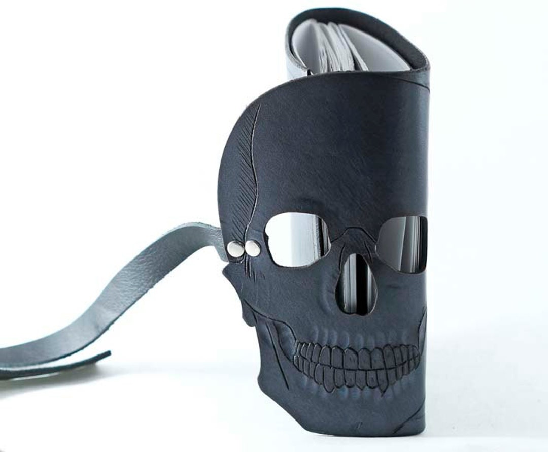 Skull Journal, Necronomicon, Customized Journal, Leather Journal, Lined ...