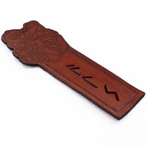 Viking Bookmark, Name in Runes, Gift for Him, Viking Leather, Runic ...
