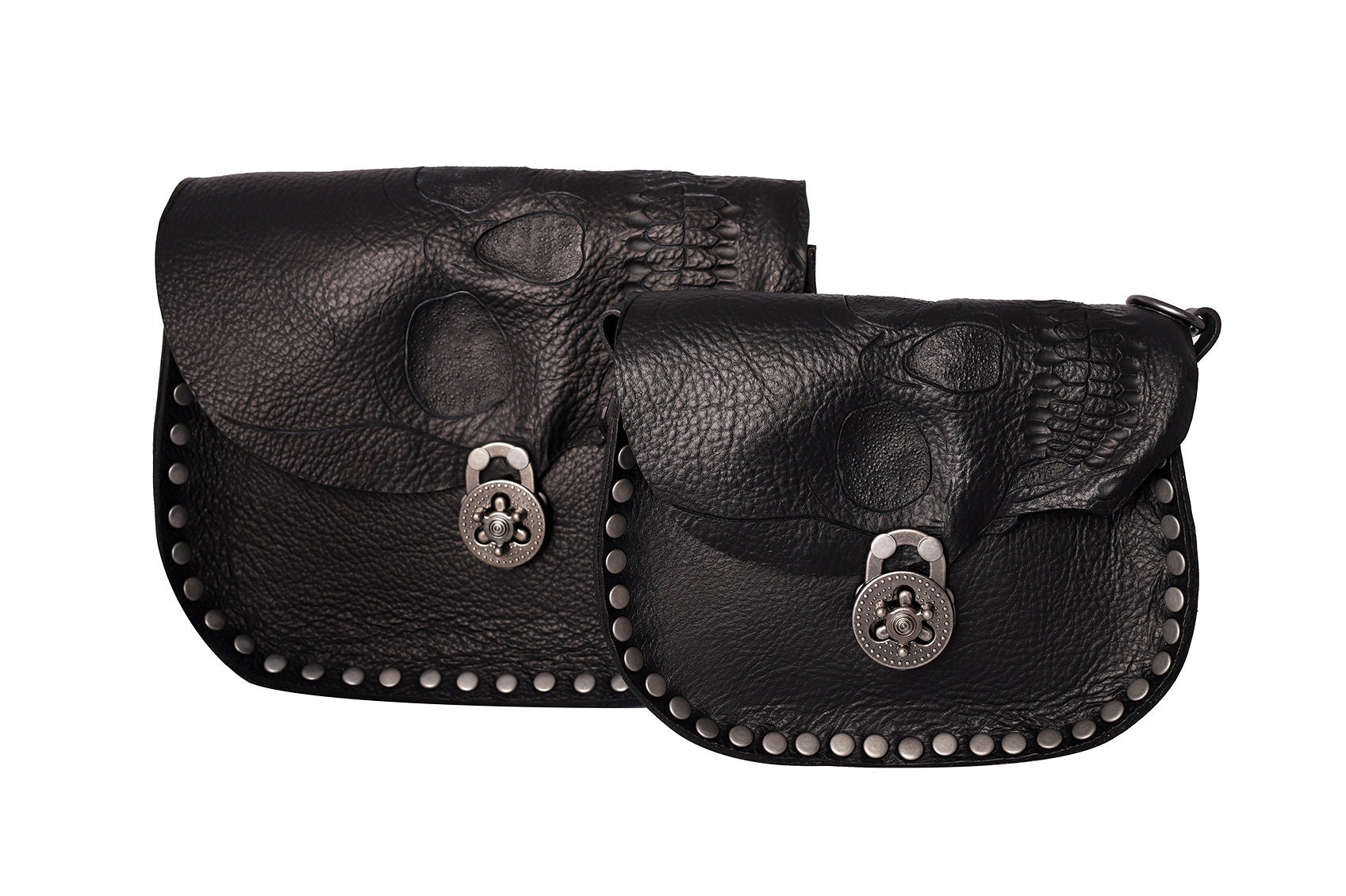 Human Skull Purse Realistic Human Skull Biker Bag Cross | Etsy