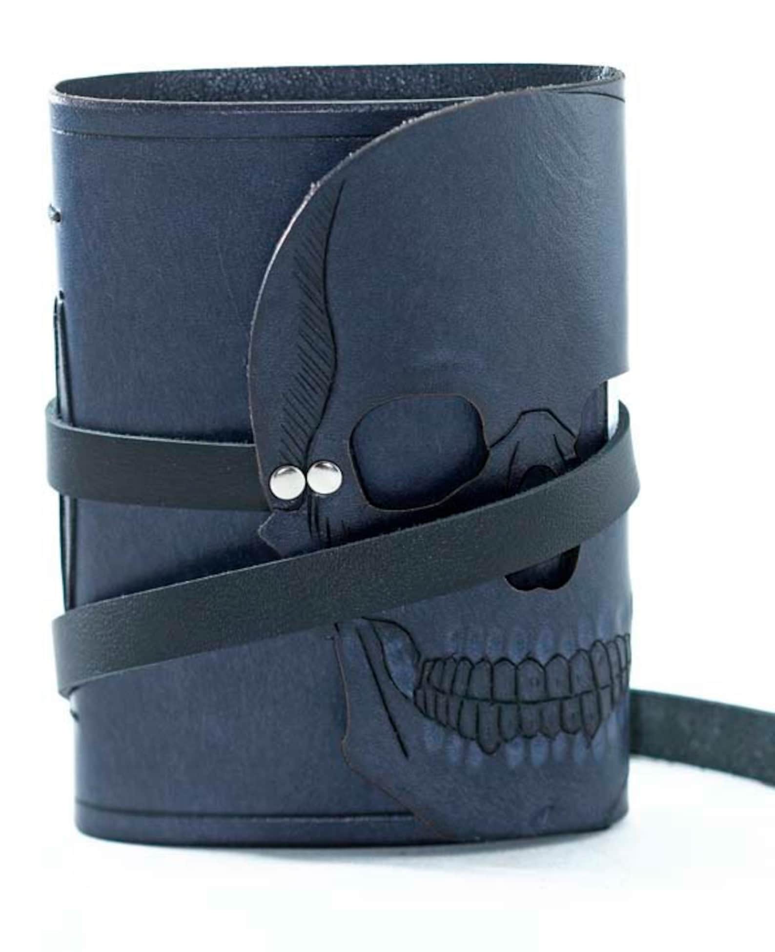 Skull Journal Necronomicon Customized Journal Leather | Etsy