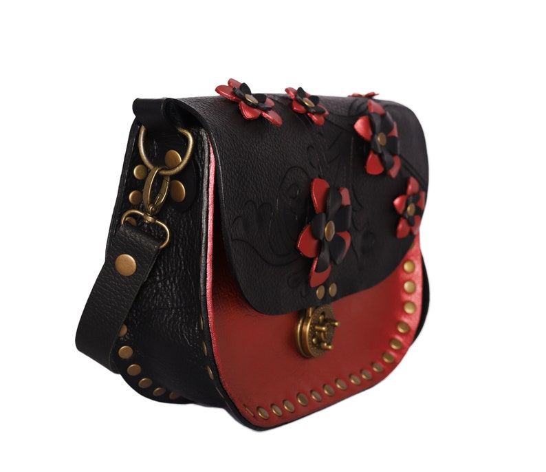 Cherry Blossom Crossbody Leather Bag Pink Flowers Purse | Etsy