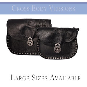 Skull Purse Belt Bag, Human Skull Belt Pouch, Leather Utility Bag ...