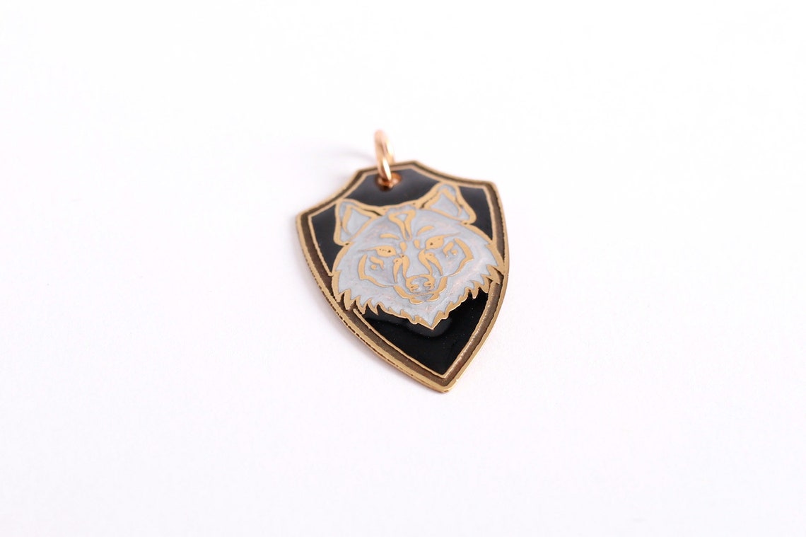 White Wolf Pendant, Wolf Head Charm, Fenrir Pendant, Fenrir Jewelry ...
