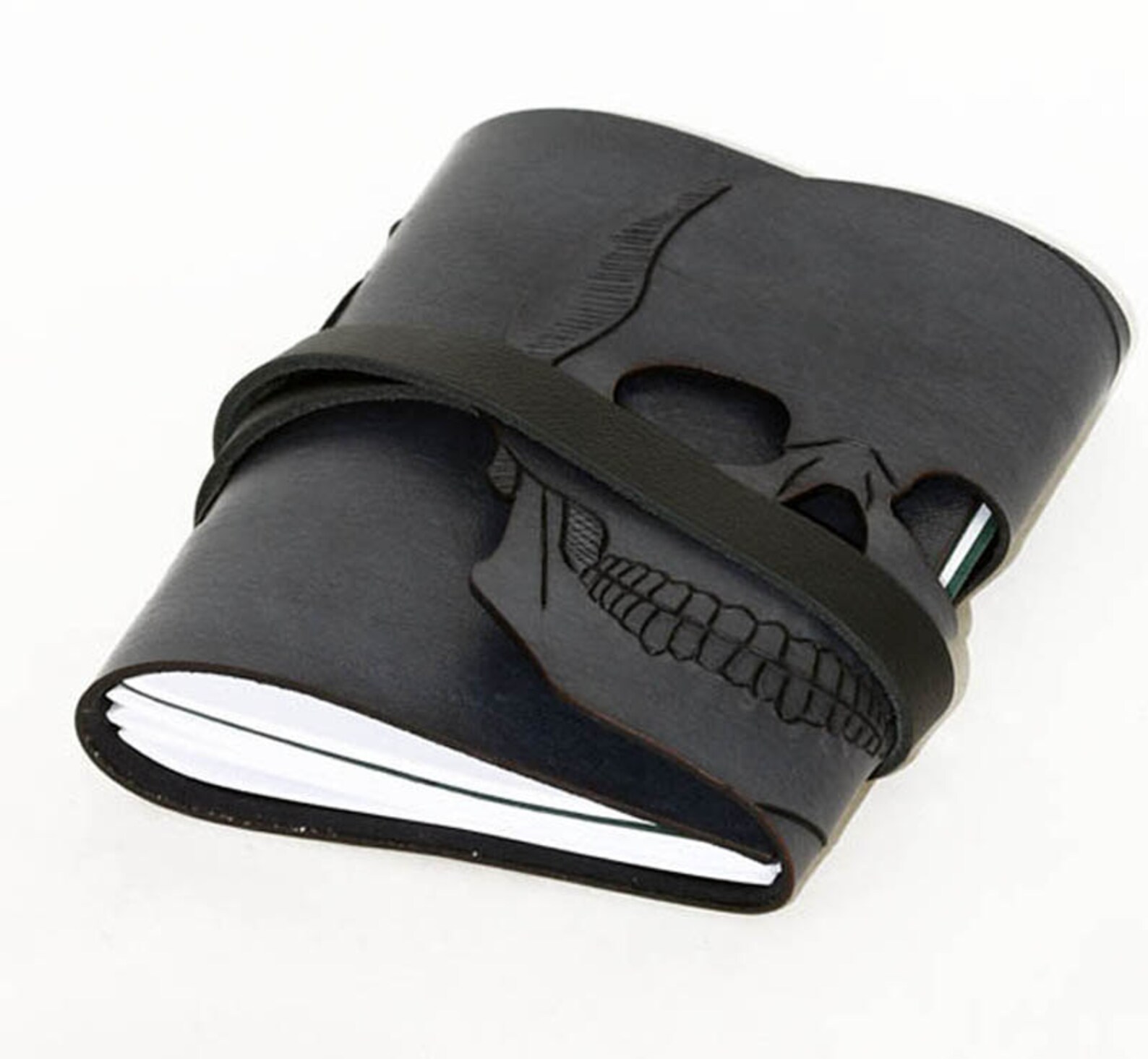 Skull Journal Necronomicon Customized Journal Leather | Etsy