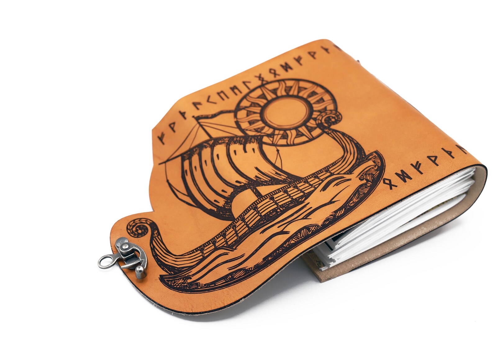 Viking Ship Journal Viking Boat Leather Book Viking Long | Etsy