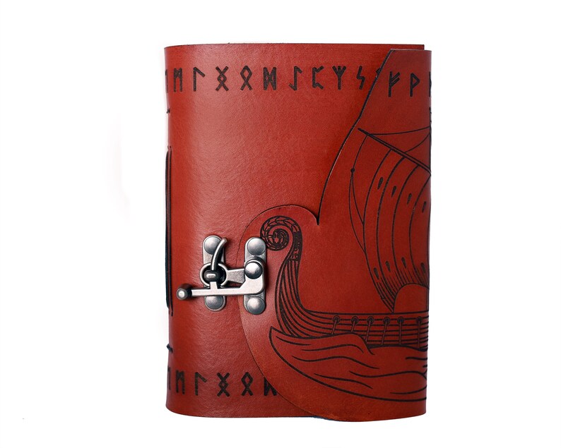 Viking ship journal Viking boat leather book Viking long | Etsy