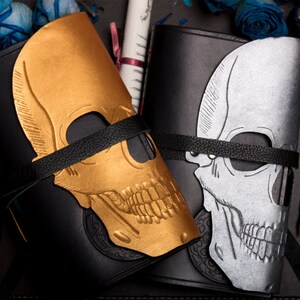 Silver Skull Journal, Skull Journal, Silver Skull, Personalized Leather ...