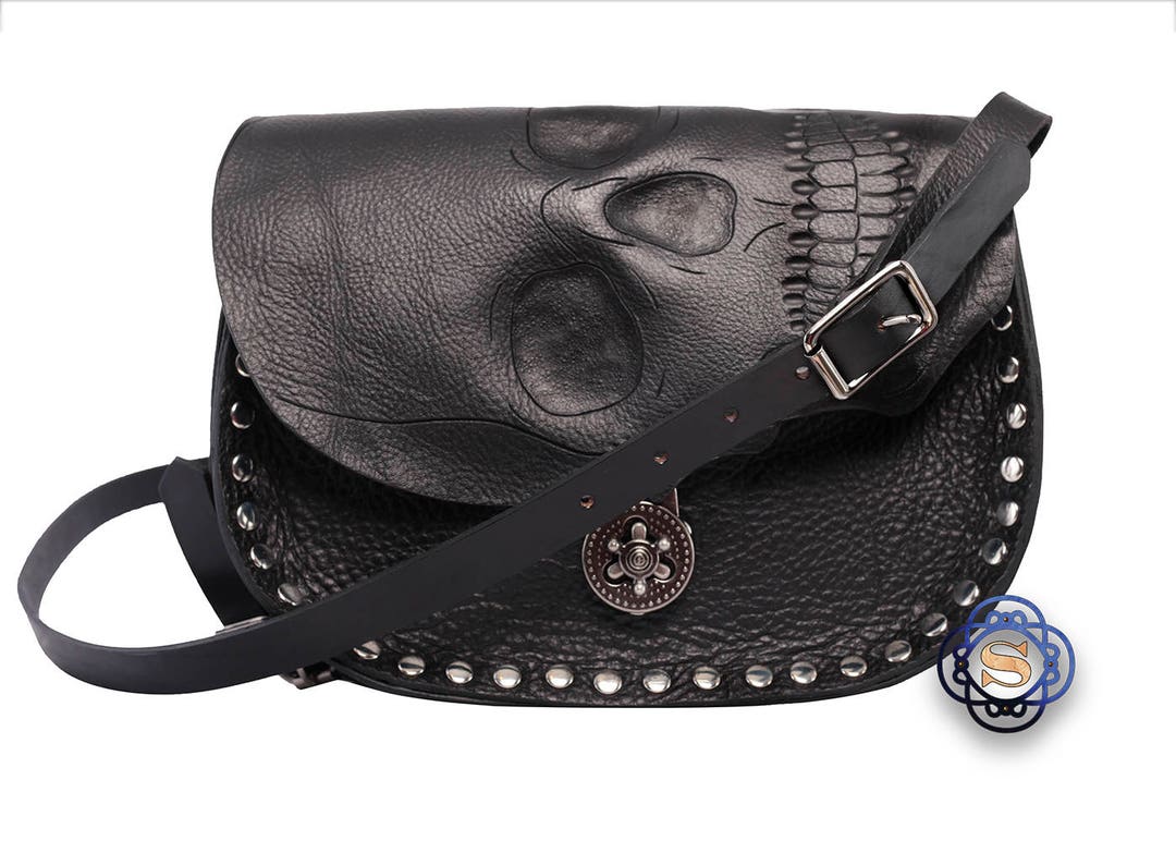 Human Skull Purse, Realistic Human Skull, Biker Bag, Cross Body Bag ...