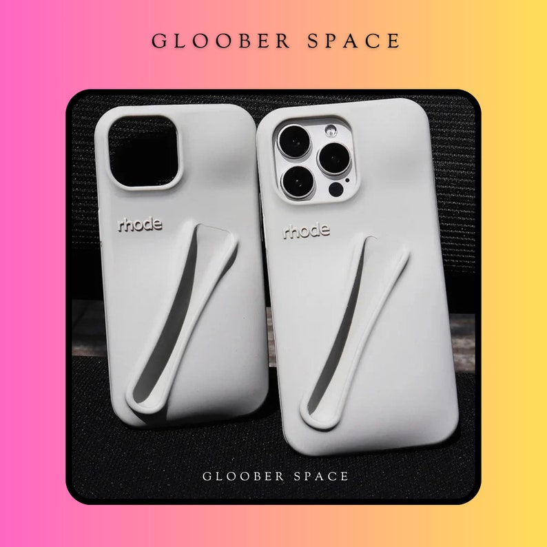 New Rhode iPhone Case Peptide Holder Beige Lipstick Holder Protection ...