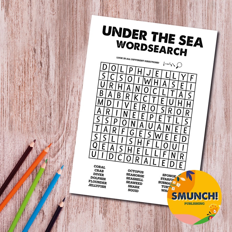 Printable Wordsearches, Instant Download, 5 Different Varieties - Etsy