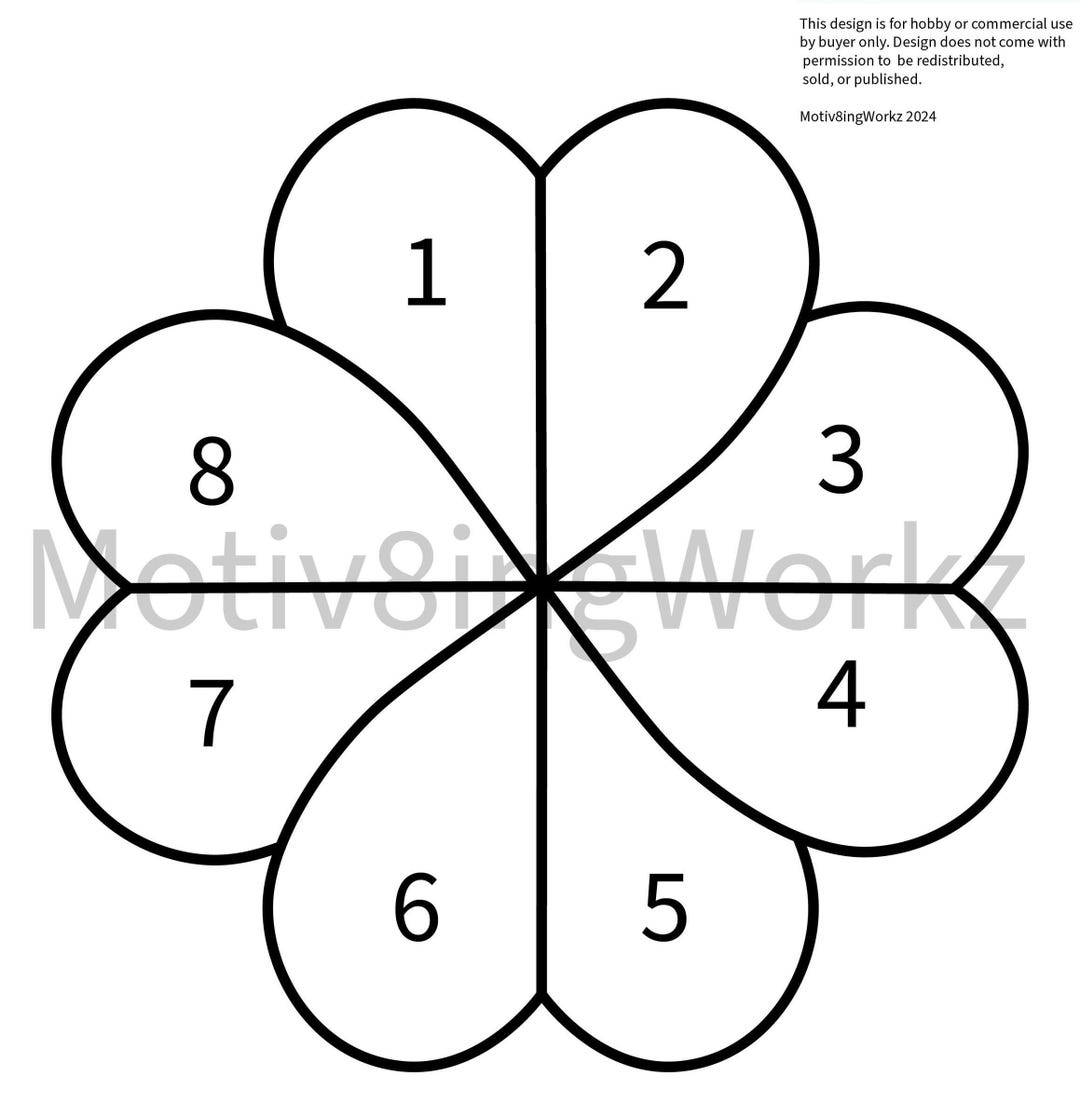 Four Leaf Clover Pattern for Stained Glass Projects - Etsy