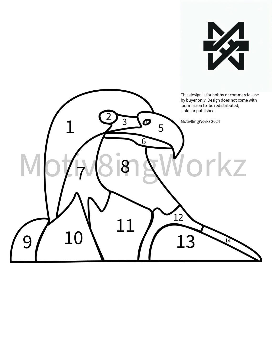 Bald Eagle Pattern for Stained Glass Projects - Etsy