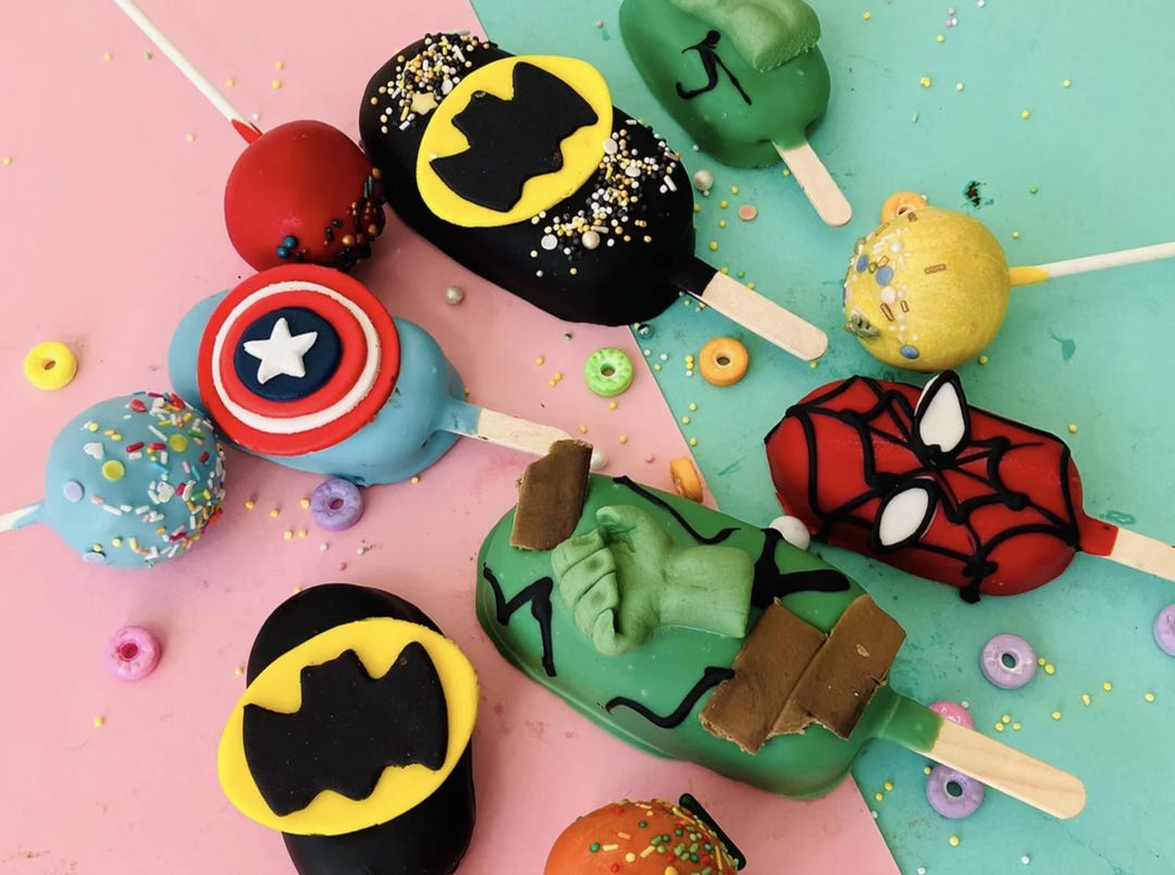 Cakesicles Cake Pops Box Superhero Batman Spiderman Hulk DIY Birthday ...