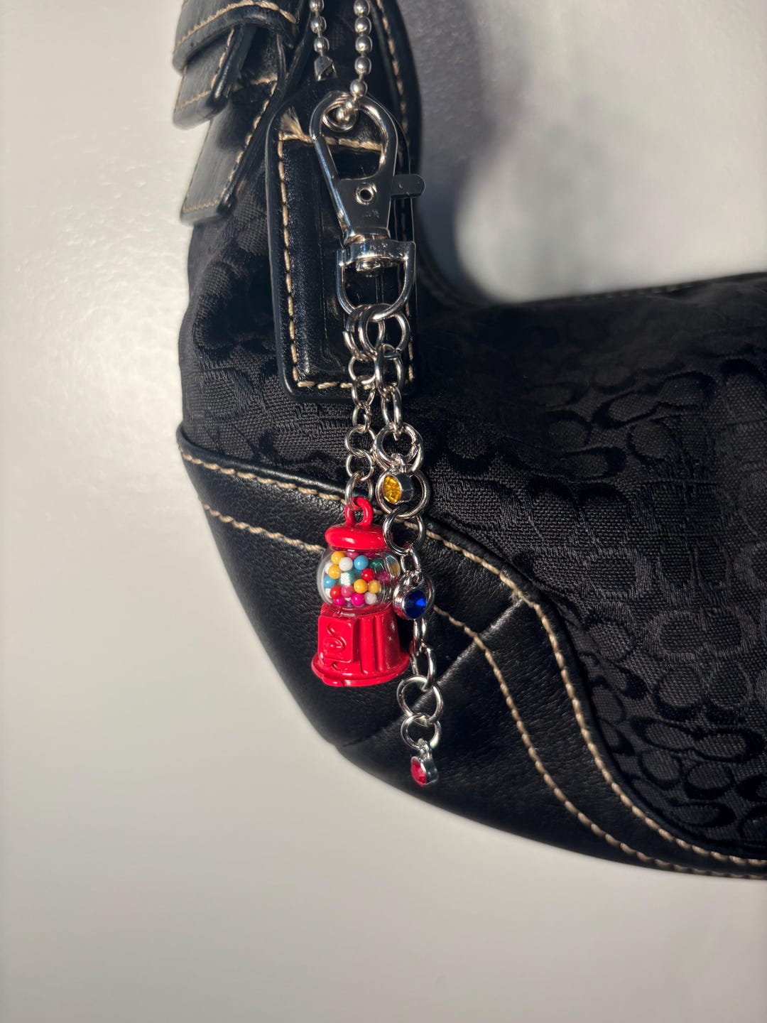 Silver Bubble Gum Machine Double Strand Bag Charm - Etsy