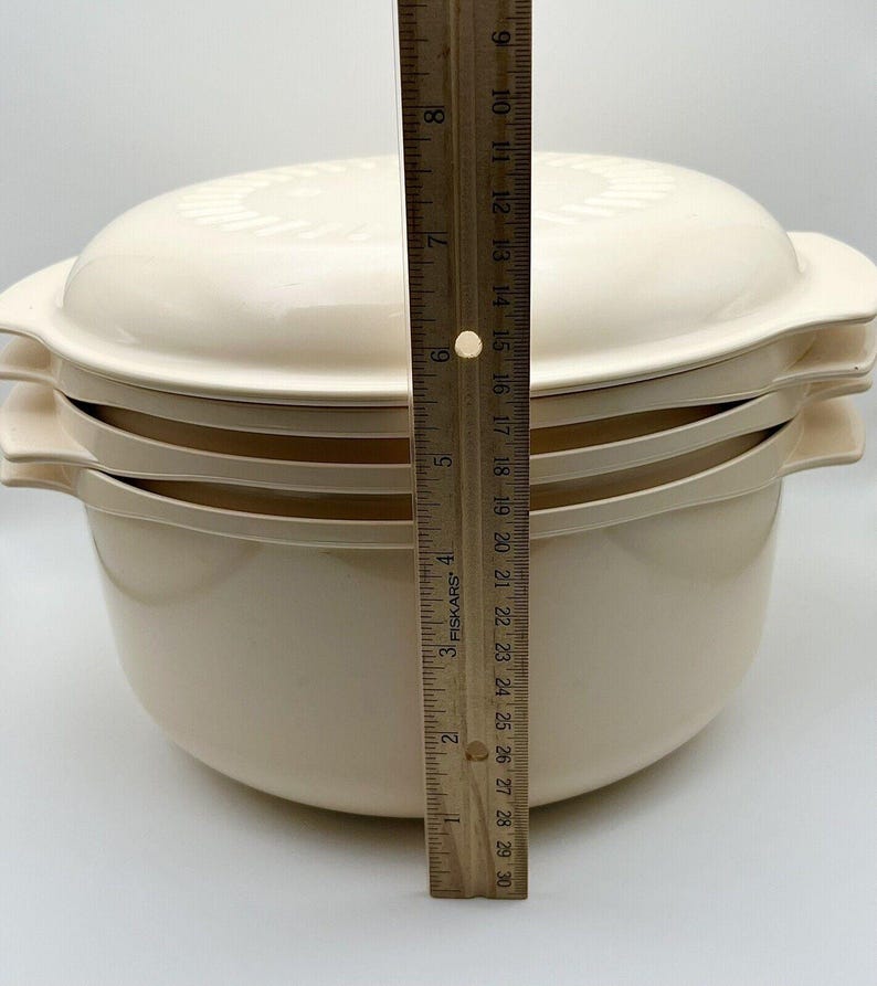 Tupperware 3 Pc Microwave Stack Cooker Steamer 3 Qt 2192B-2, 2195A-1 ...