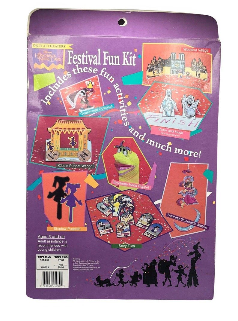 The Hunchback of Notre Dame Disney Festival Fun Kit 1996 Toy Playset ...