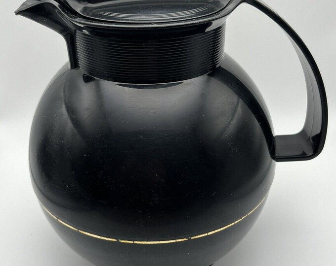 Vintage Black 1 Qt Thermos Coffee Pot #360 Pitcher Carafe Black West ...