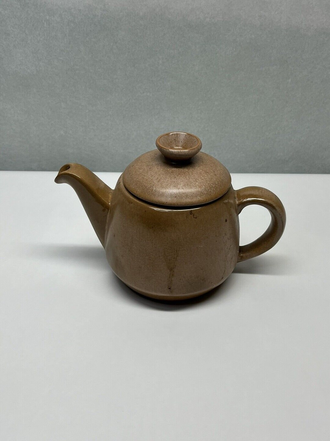 Vintage Frankoma Pottery Dinnerware Teapot Lazy Bones Brown Satin #6T W ...