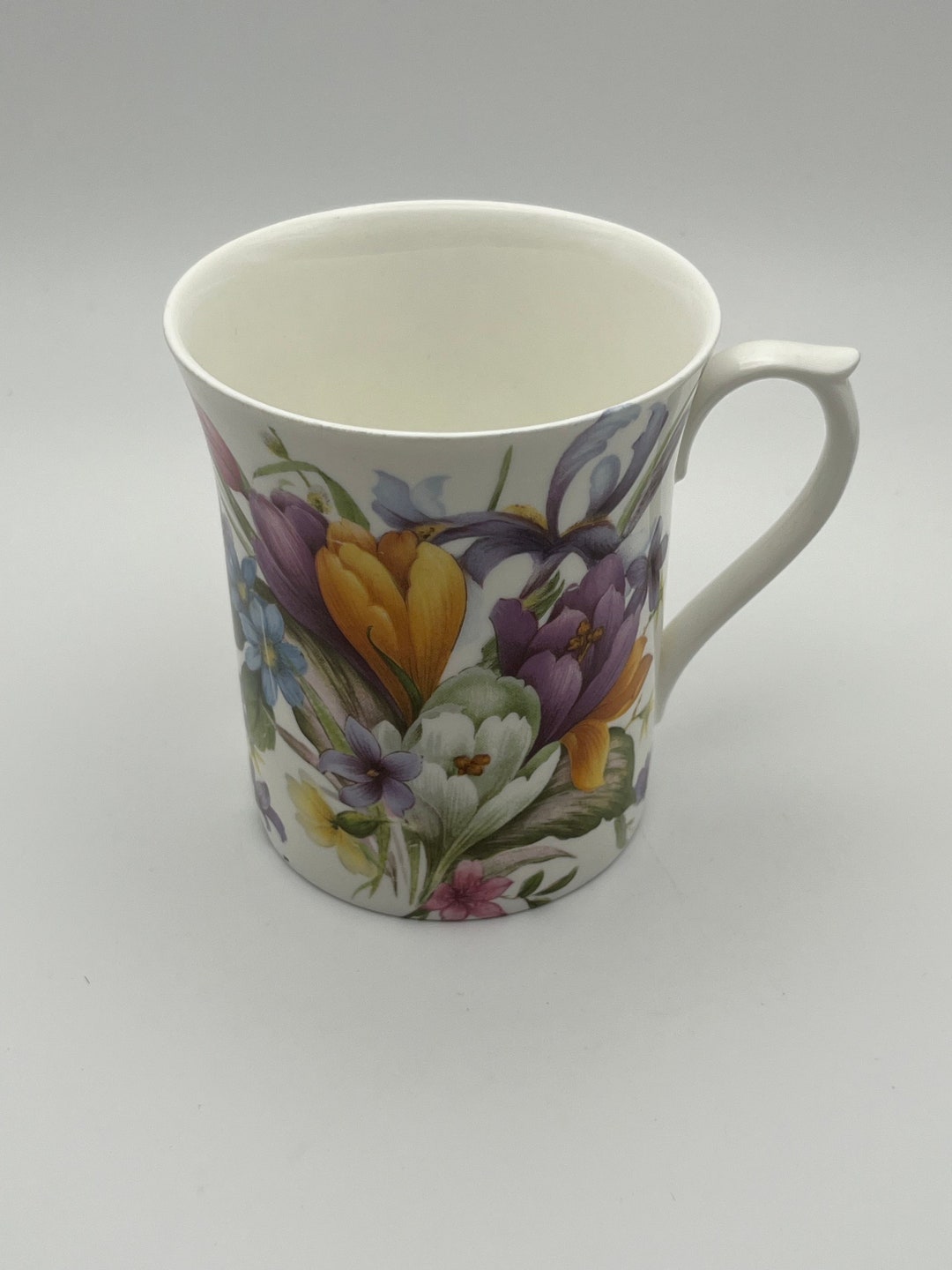 Heirloom Fine Bone China Floral Mug Made in England Vintage Flower ...