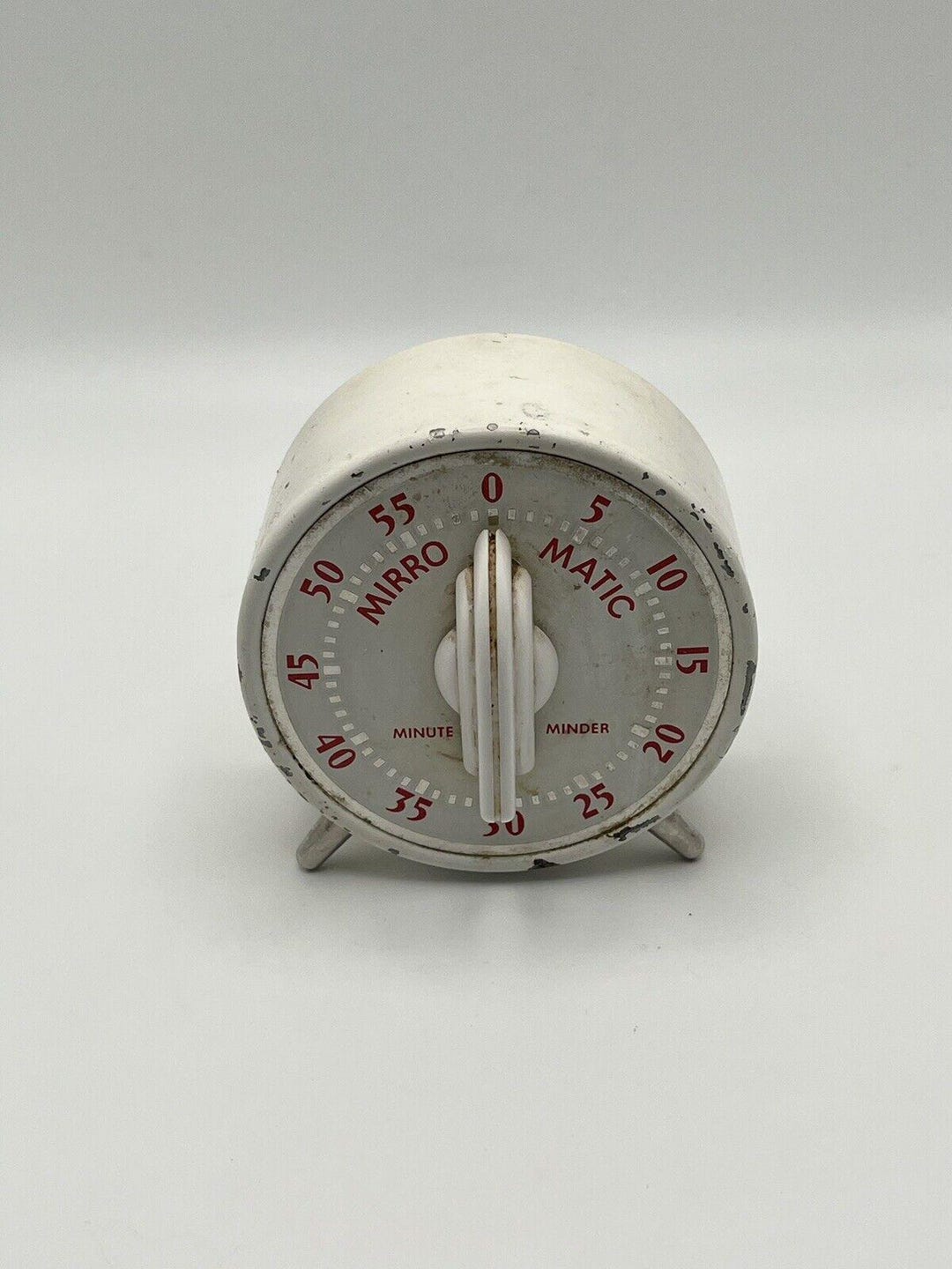 Vintage 1950s White Aluminum Mirro Matic Kitchen Timer Used TESTED ...