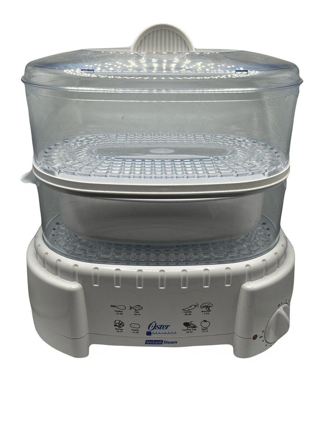 Oster Sunbeam Instant Steam 4711 Food Steamer & Rice Cooker 2 Tier 6 Qt ...