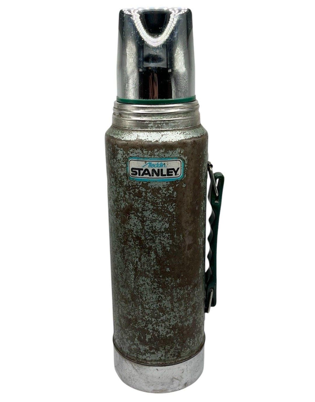 Vintage Stanley Aladdin Green Vacuum Bottle Thermos A-944DH 1 Quart ...