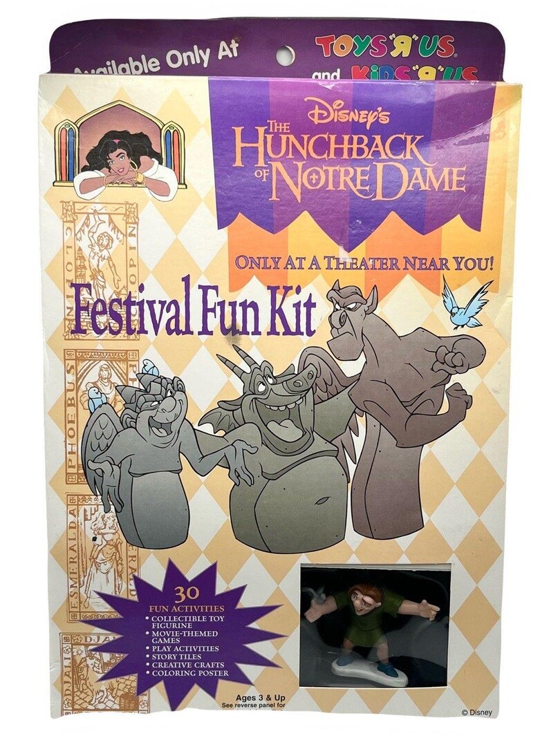 The Hunchback of Notre Dame Disney Festival Fun Kit 1996 Toy Playset ...