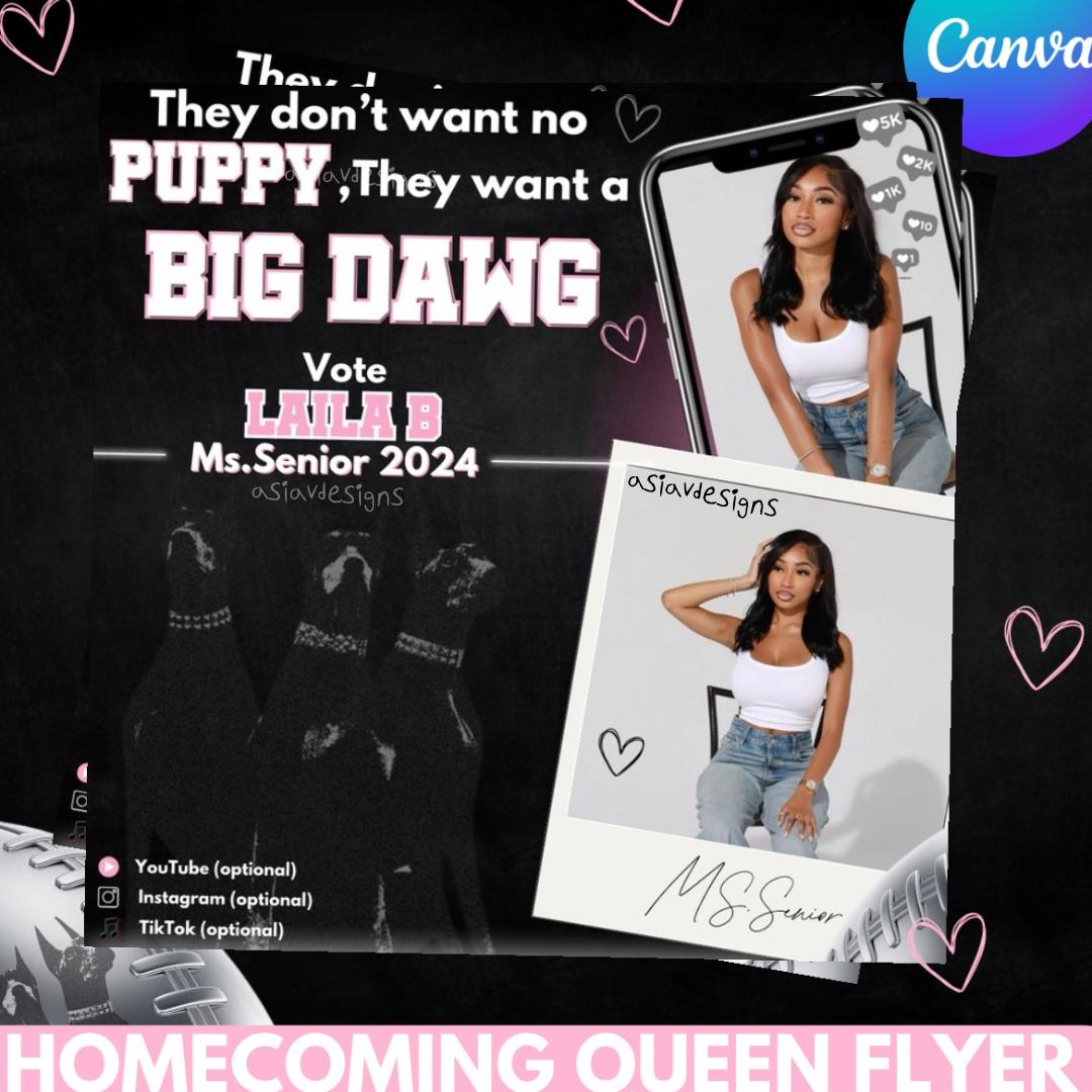 Homecoming Queen Flyer , Homecoming Flyer , Homecoming Campaign Flyer ...