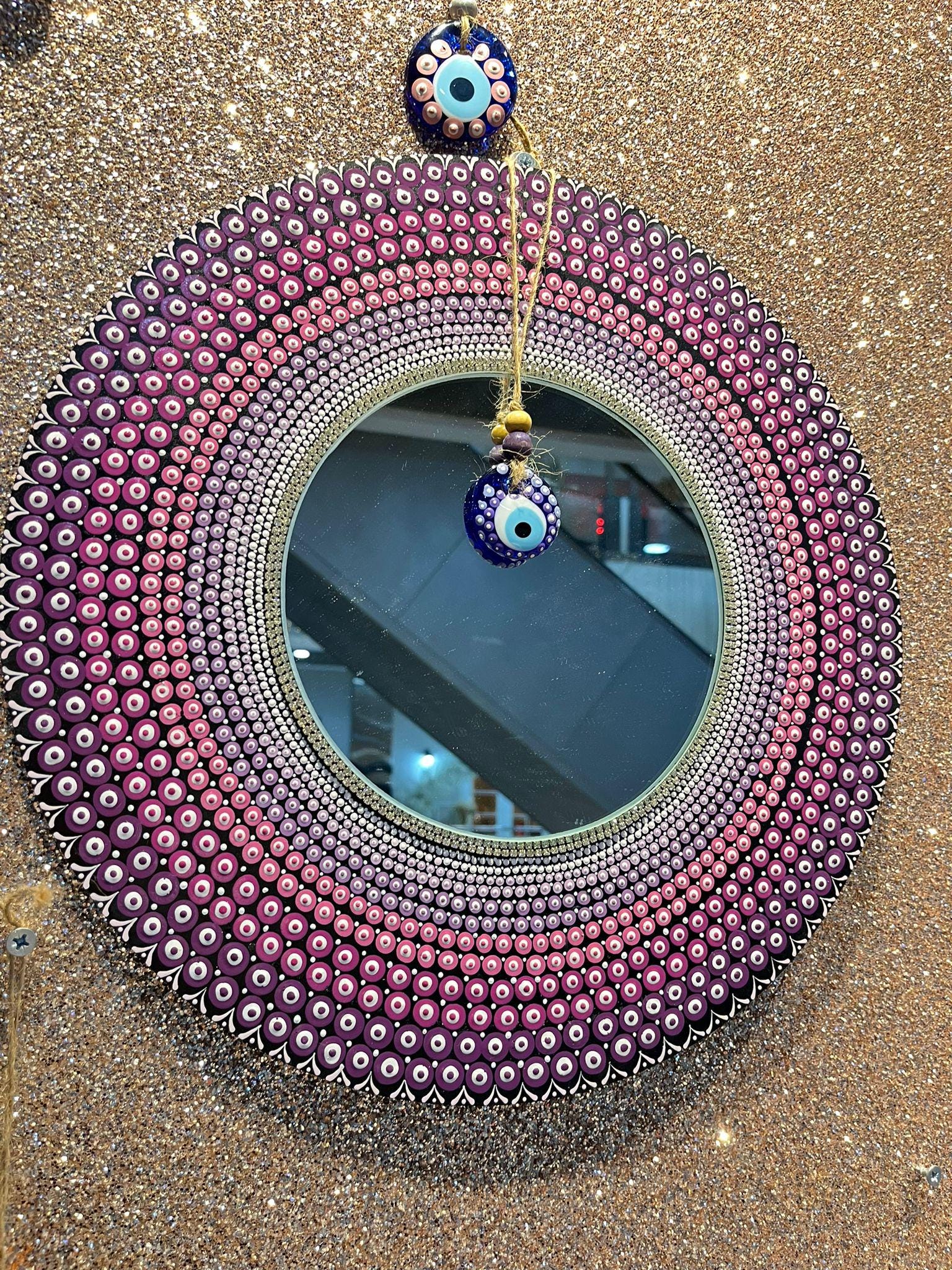 Handmade Dot Mandala Mirror, Mandala, Handmade, Mandala Mirror - Etsy