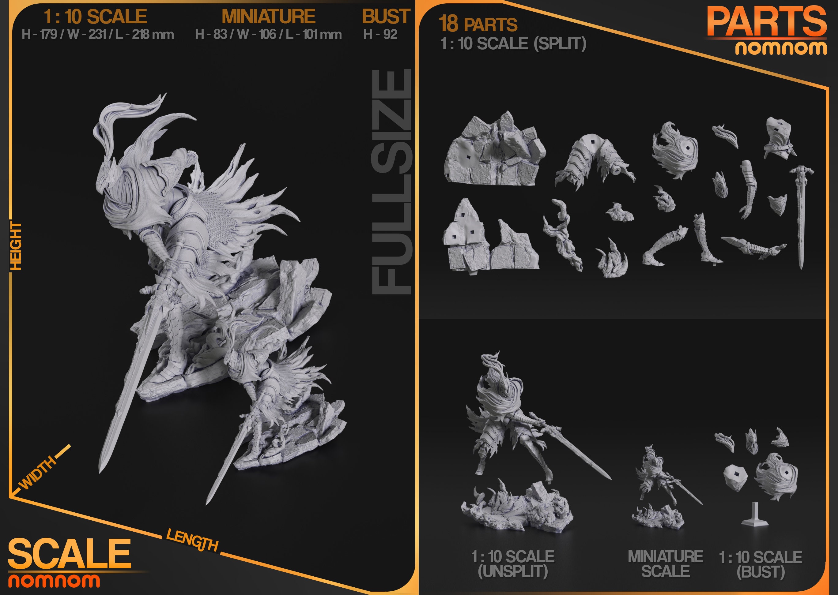 Artorias the Abysswalker 3D Printed Figure - the Legendary Knight of ...