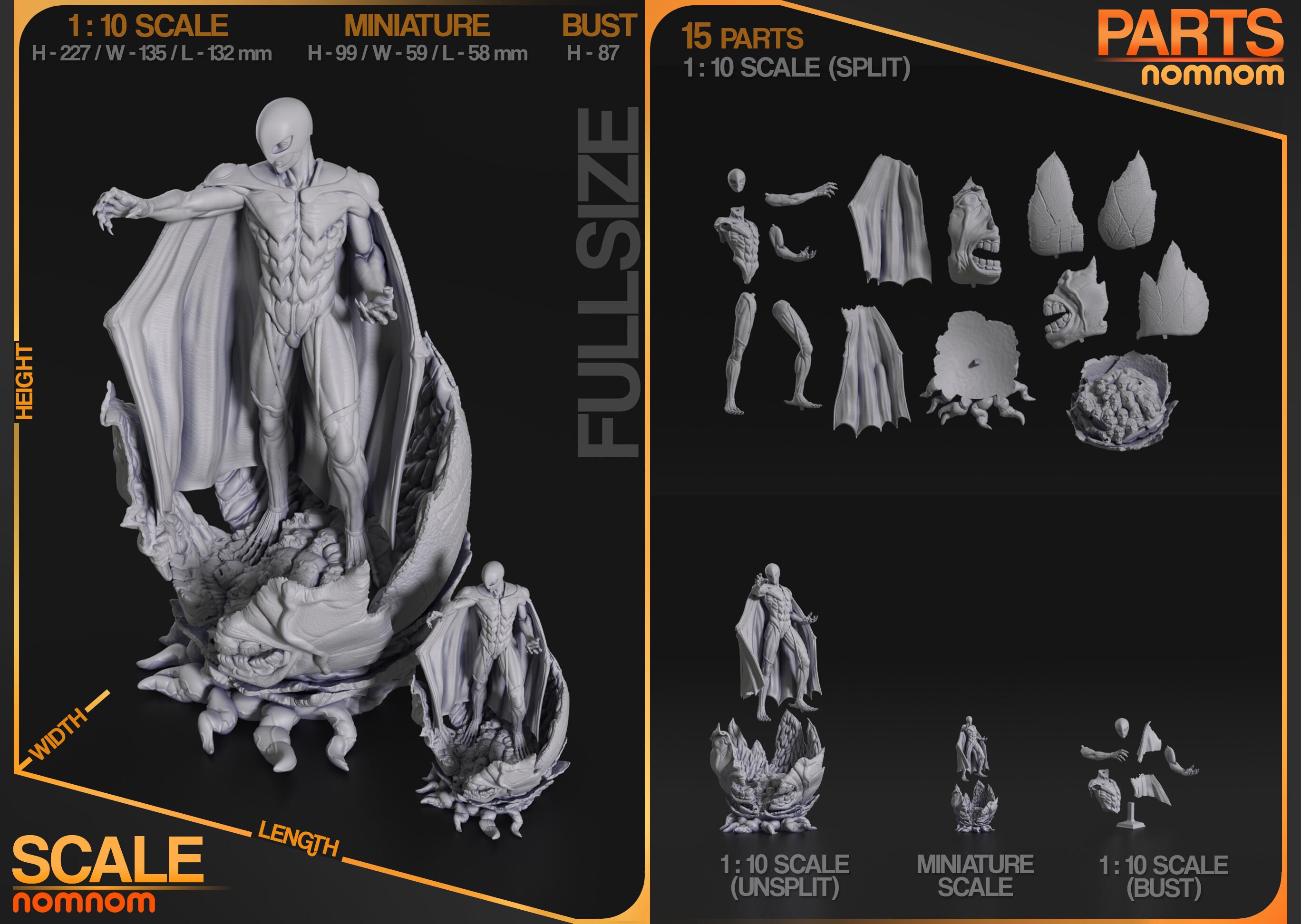 Femto 3D Printed Figure the Dark Hawk of the God Hand - Etsy