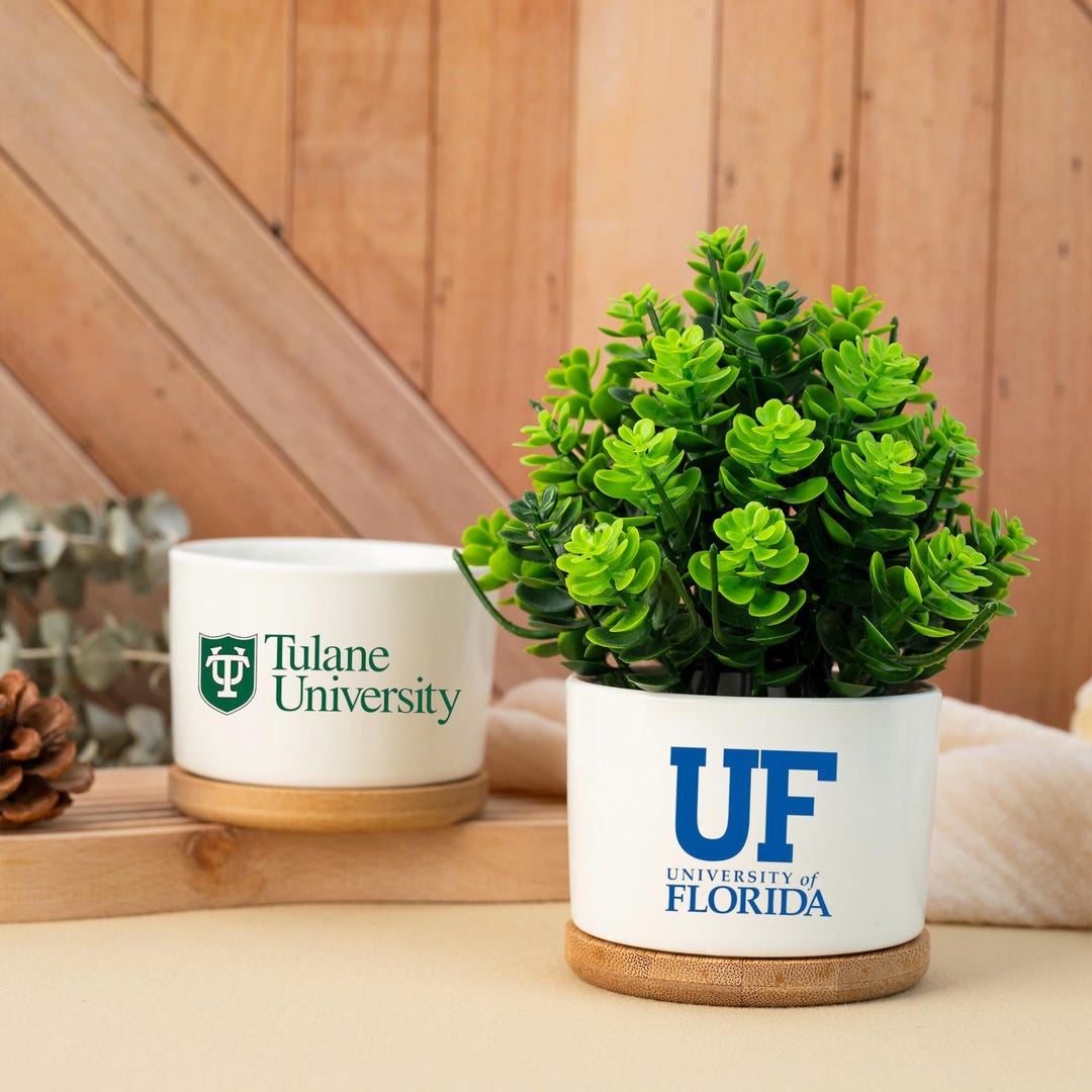 Personalized Graduation Plant Pot, Custom University Logo, Class of ...