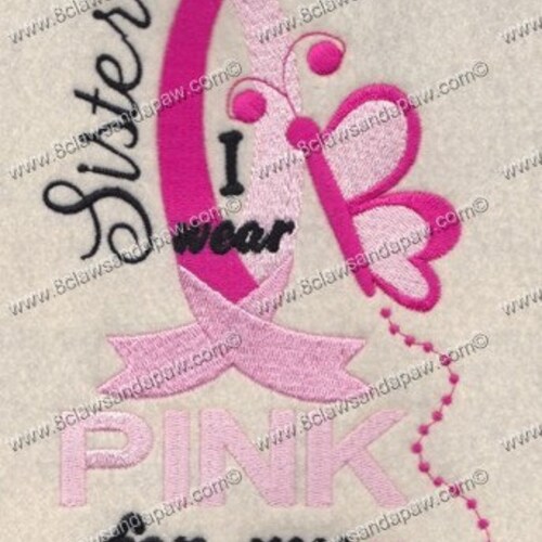 Cancer Ribbon Embroidery Applique Design Available in 4x4 5x5 | Etsy
